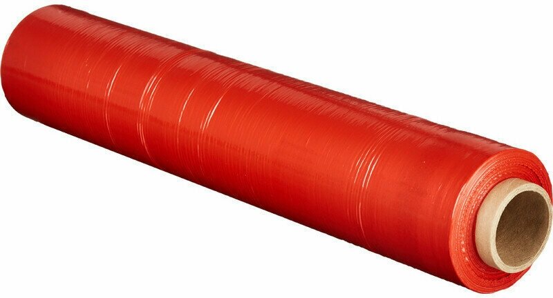 Стрейч-пленка для ручной упаковки 217 м x 50 см x 20 мкм красная вес 2 кг престретч 180%, 840664