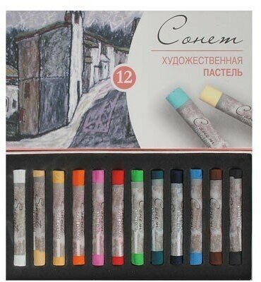 Набор пастели сухой сонет 12цв. картонная упаковка