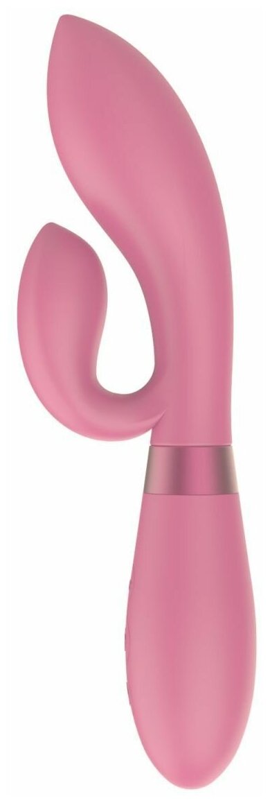 Розовый вибратор-кролик Indeep Juna - 21,5 см.