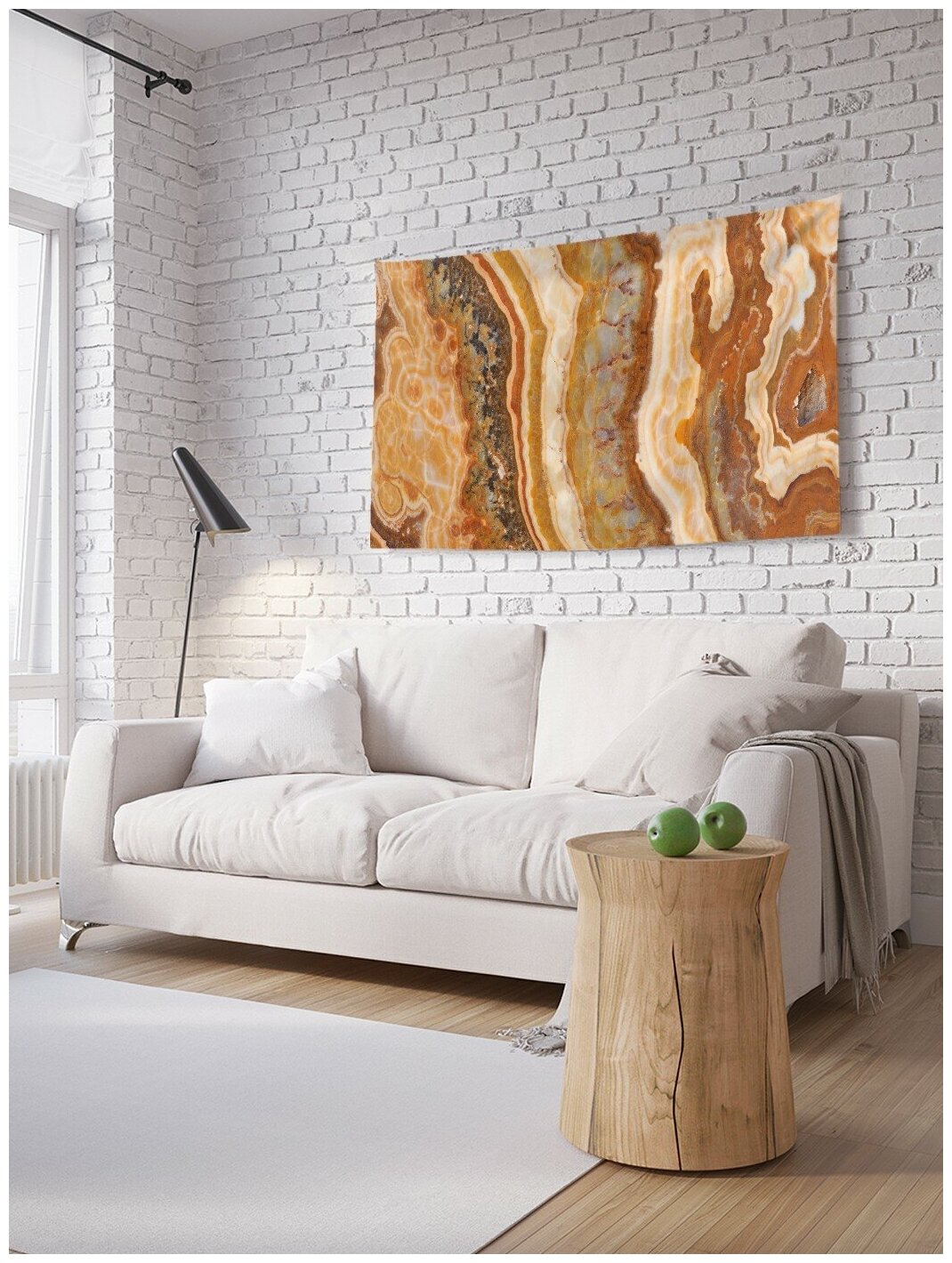 Фотопанно на стену горизонтальный постер 150х200 "Мраморный оникс", JoyArty