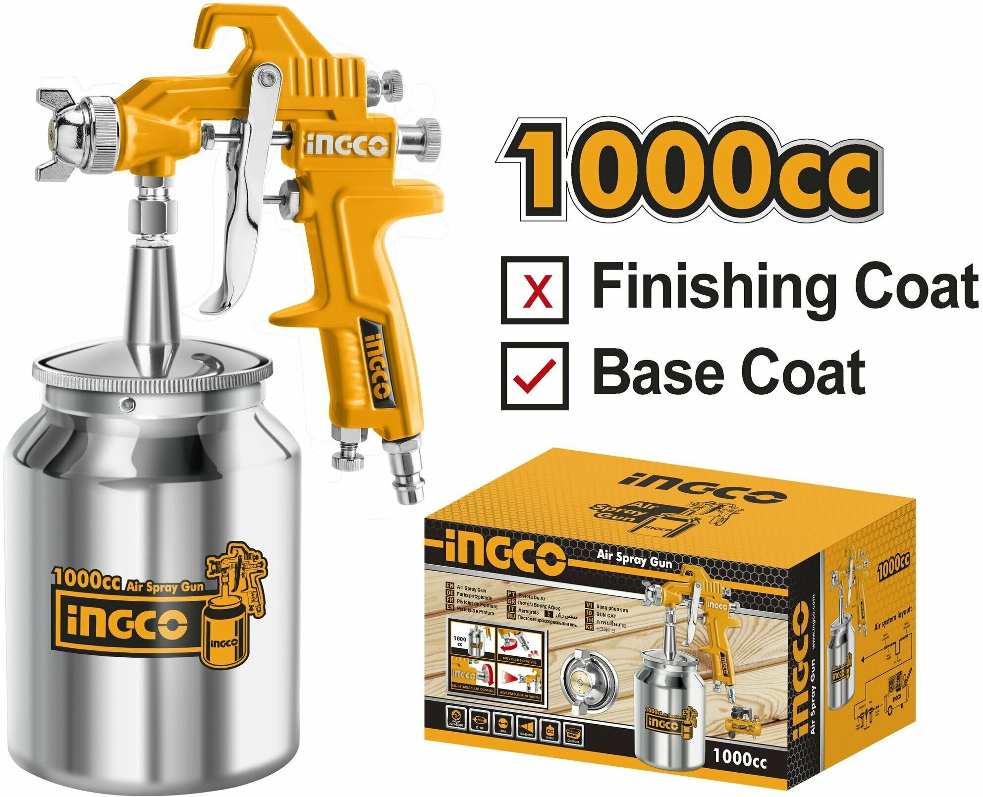 Краскопульт пневматический INGCO ASG3105