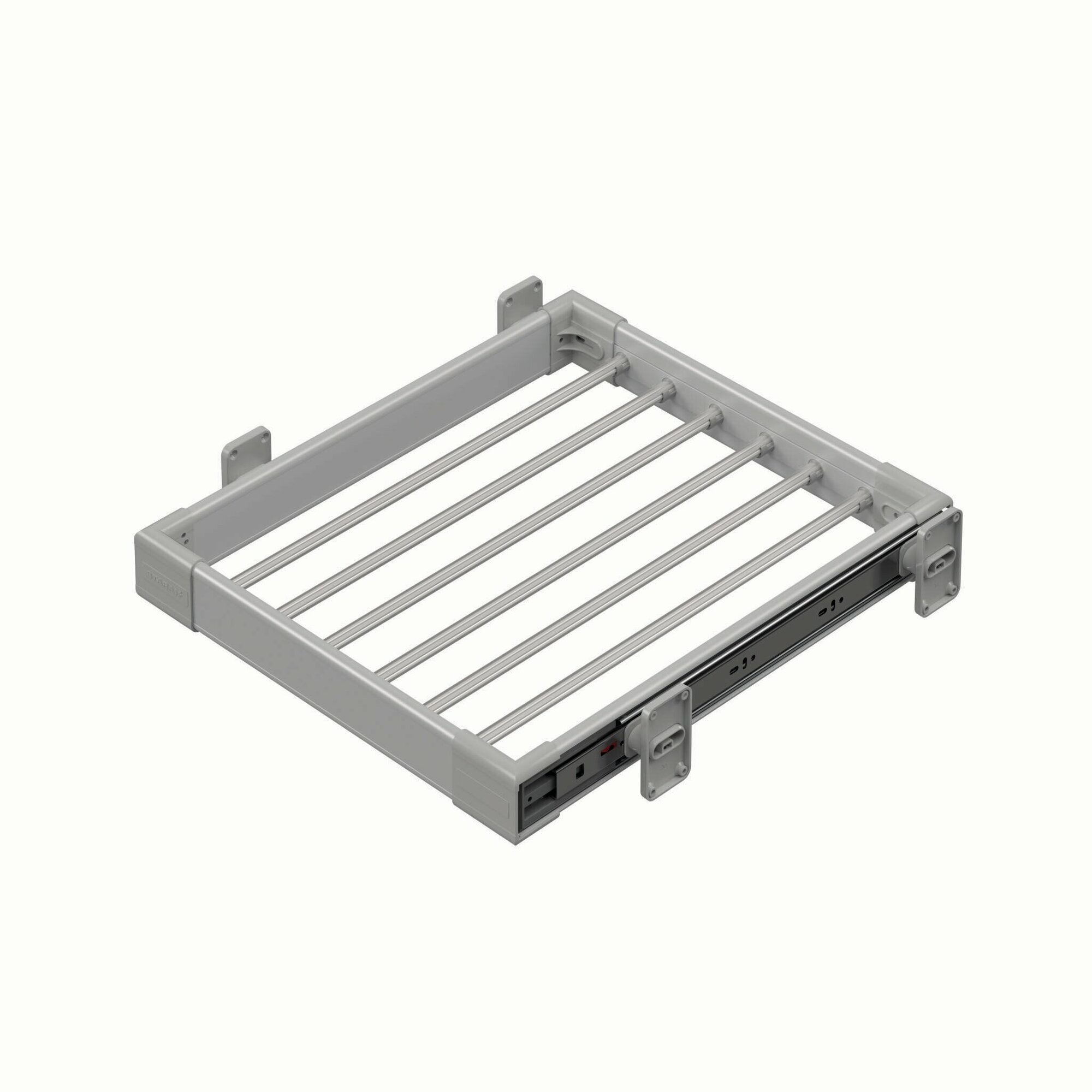 Вешалка для брюк, бокового крепления в модуль 500 мм (450-480х470х95мм), с доводчиком, серая