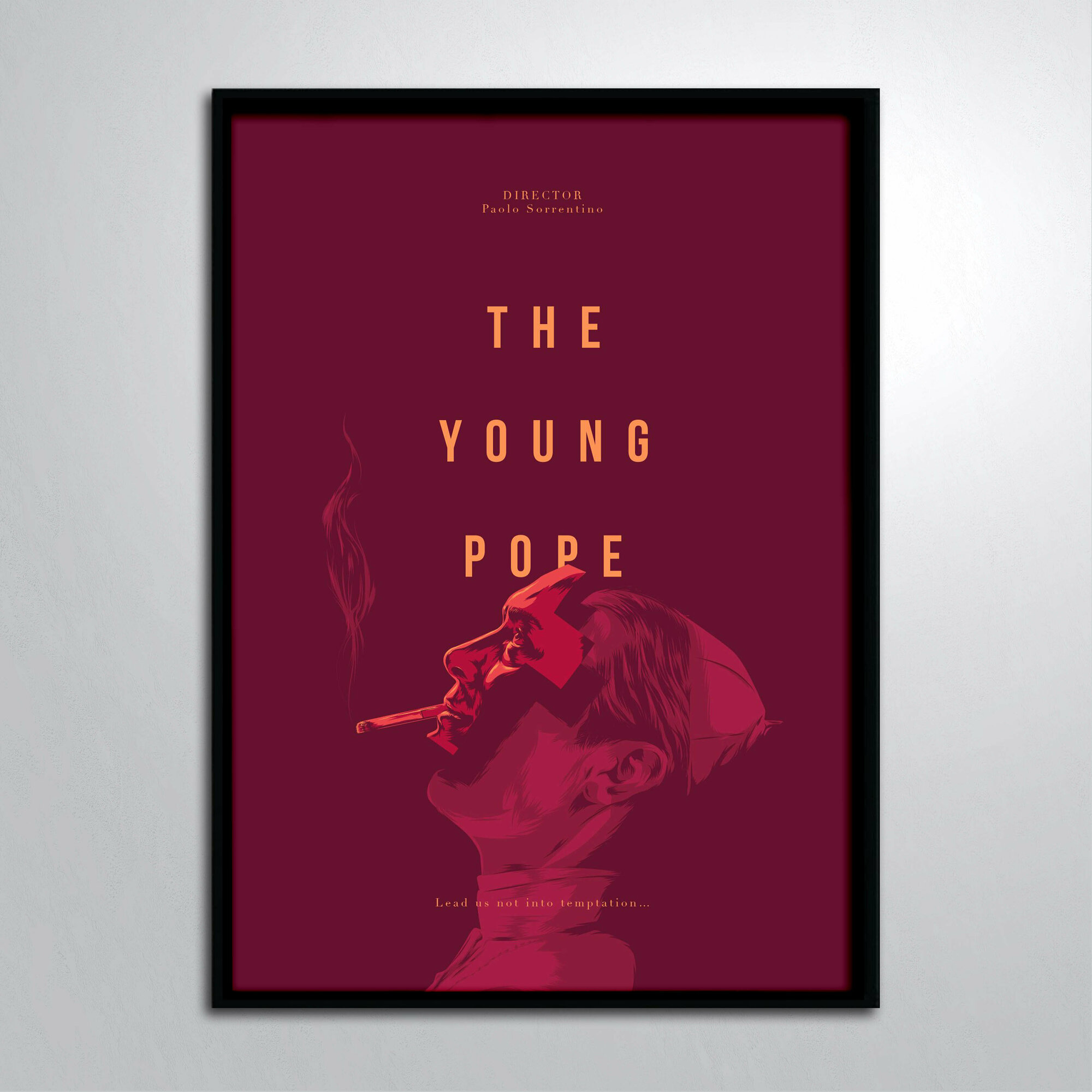Постер без рамы/Молодой Папа Арт Дым The Young Pope