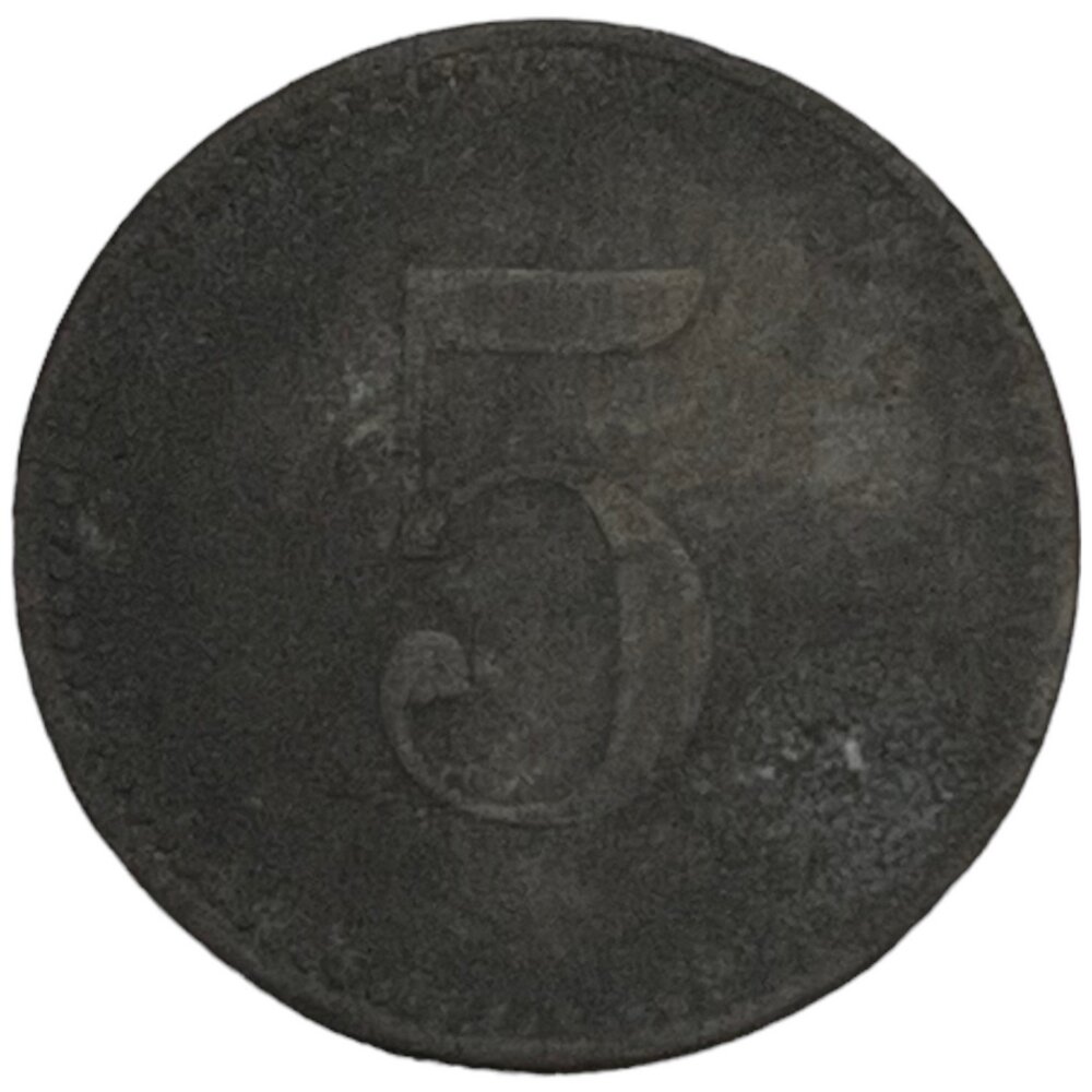 Германия, Германская империя, Китцинген 5 пфеннигов 1917 г.