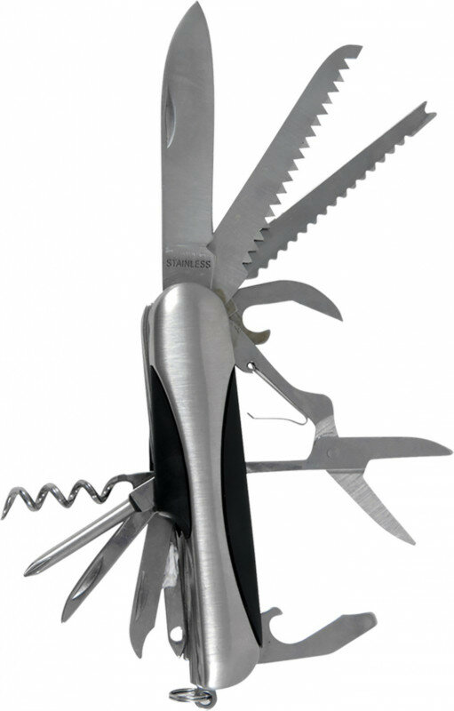 Нож туристический многофункциональный Ecos SR082, 11в1, нержавеющая сталь