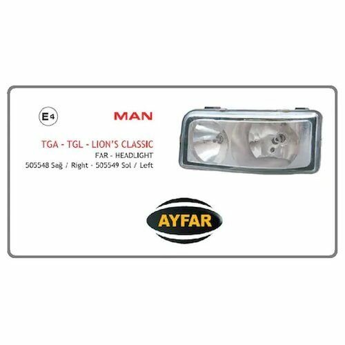 Фара левая MAN TGA TGL LIONS CLASSIC E4 Ayfar 505549