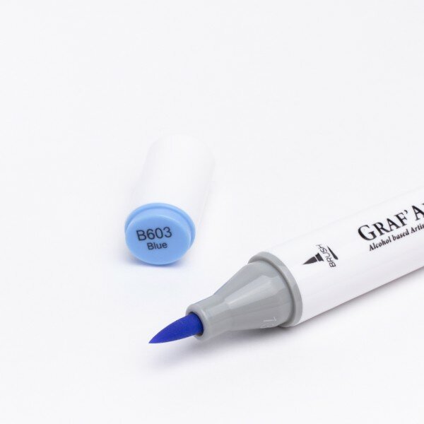 Маркер спиртовой Малевичъ GrafArt Brush, Голубой B603
