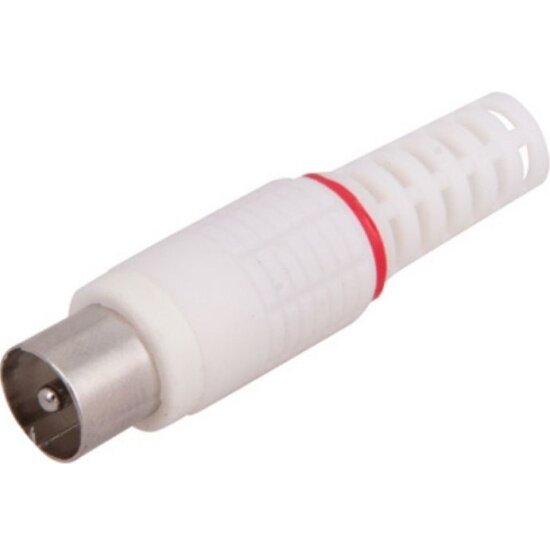 Разъем Proconnect "штекер TV" без пайки, белый, 100 шт./упак.