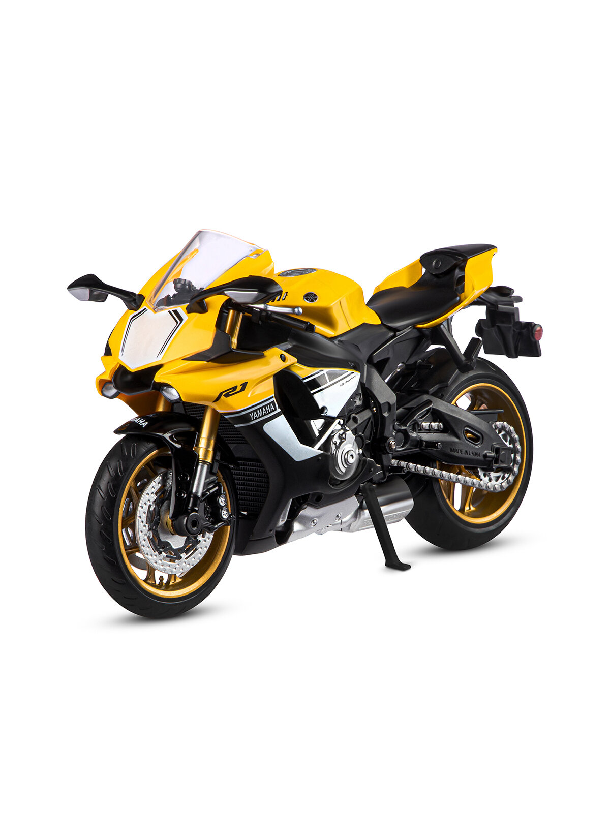 Мотоцикл Автопанорама "YAMAHA YZF", металлический, в масштабе 1:18, 6х4,5х11 см