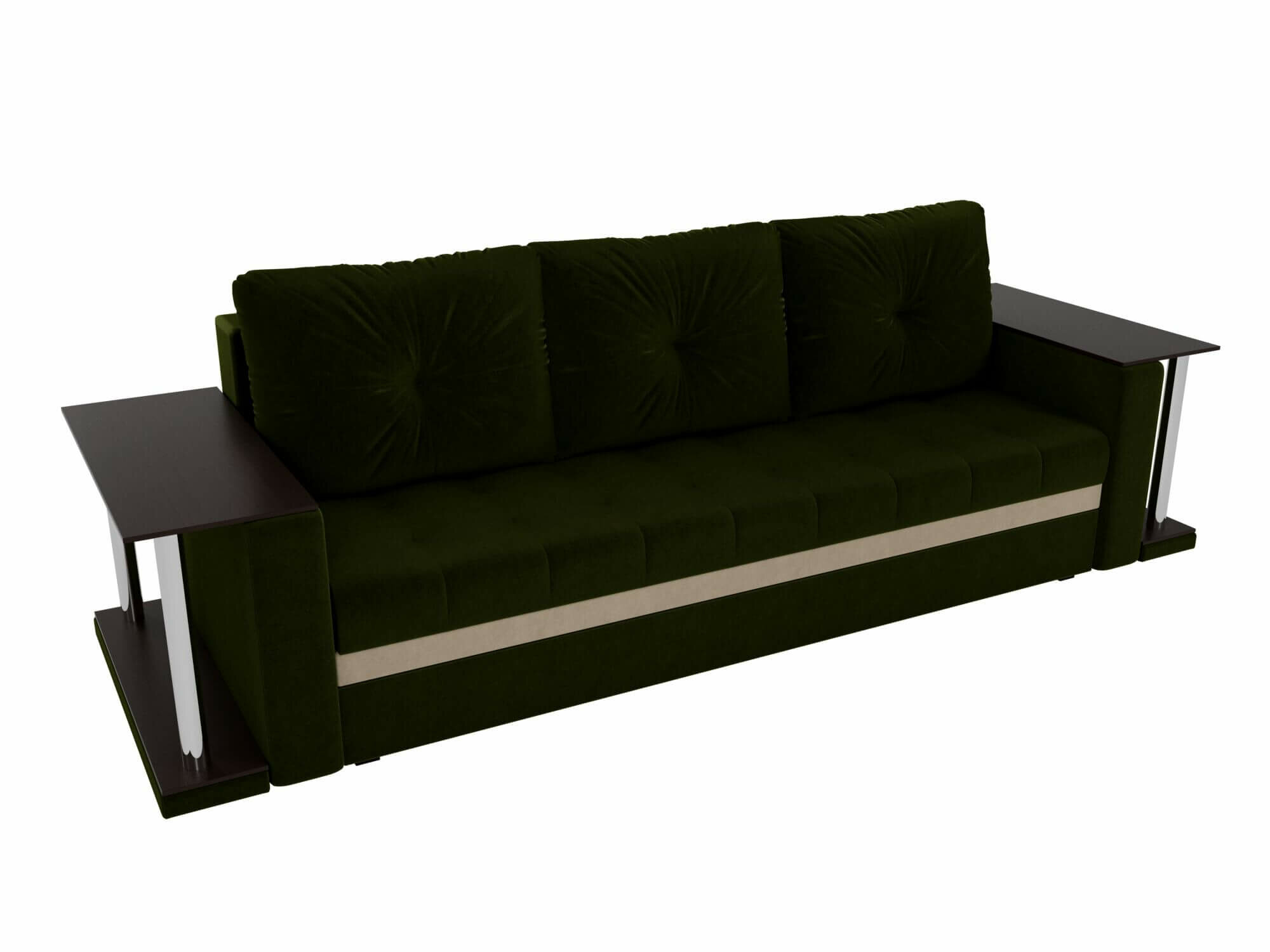 Artum Прямой диван Атланта М 2 стола вельвет зеленый