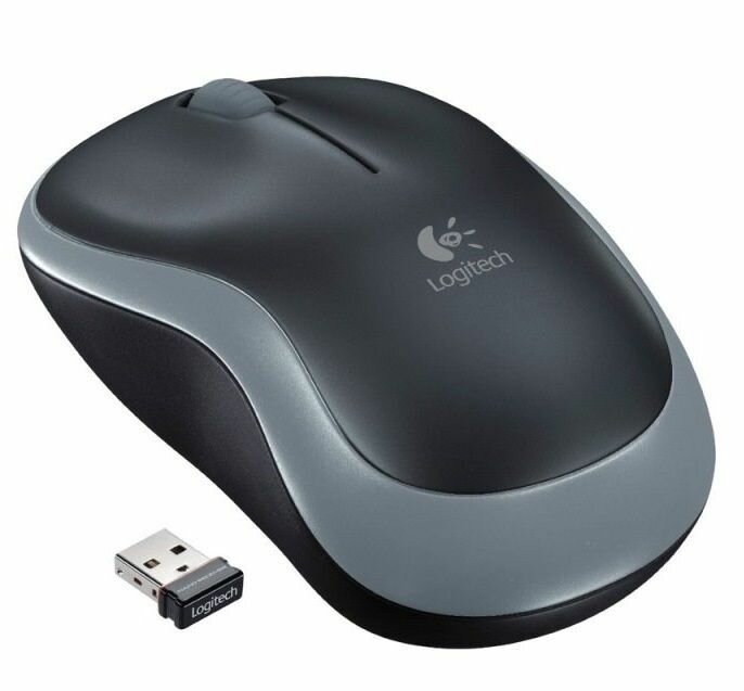 Мышь беспроводная Logitech Wireless M185 Swift Gray USB 910-002238