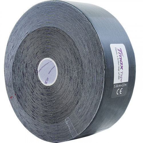 Тейп кинезиологический Tmax 22m Extra Sticky Black 423222 5 см x 22 м, черный