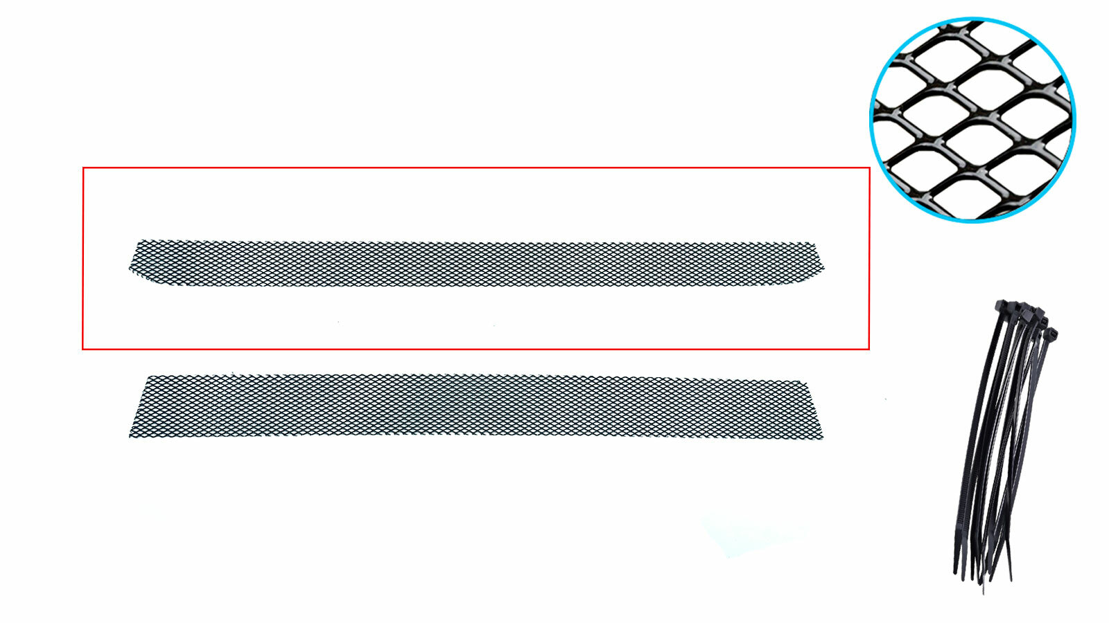 Защитная сетка радиатора для MITSUBISHI ASX 2019- (I рестайлинг-3), середина, 1шт