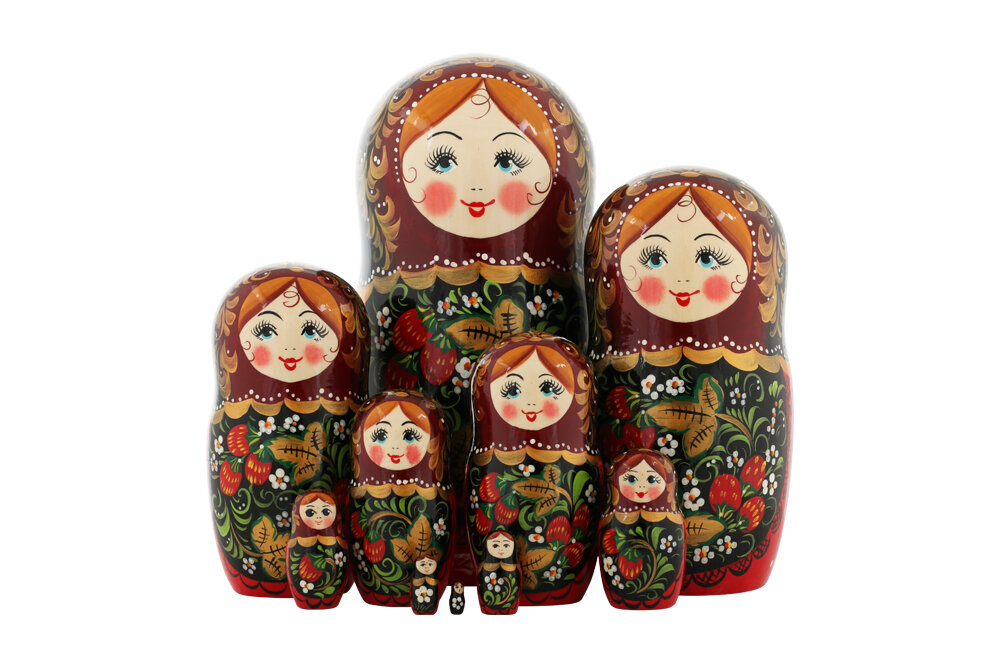 Матрешка Хохломские узоры, 10 мест (23980)