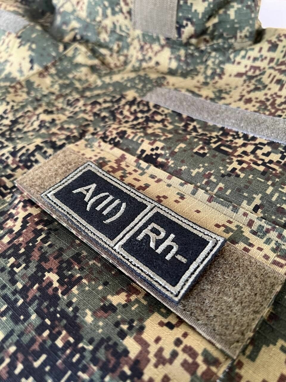 Шеврон на липучке Группа крови, 2 отрицательная, Нашивка на одежду, патч на военную форму, аксессуары для одежды.