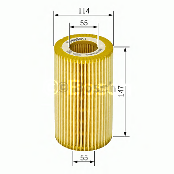 BOSCH 1457429137 (03085300A / 0518006 / 096) 1 457 429 137_фильтрующий элемент масла (б) h146 d121 man 19.343 .