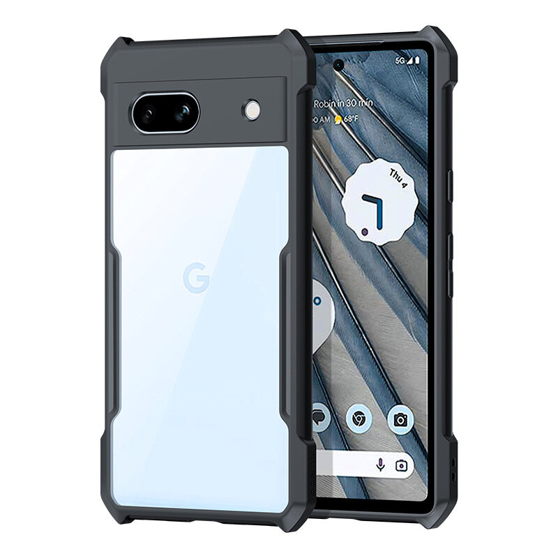 Чехол MyPads "Labbri", силикон, прозрачный, черный, для Google Pixel 8 Pro