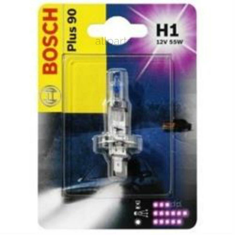 BOSCH 1987301076 Лампа H1 Plus 90 12V [55W] [блистер] [1 шт]