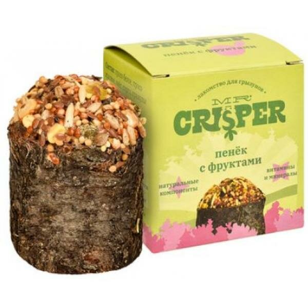 MR.Crisper Лакомство для грызунов "Пенек" с фруктами, 80г 0.08 кг