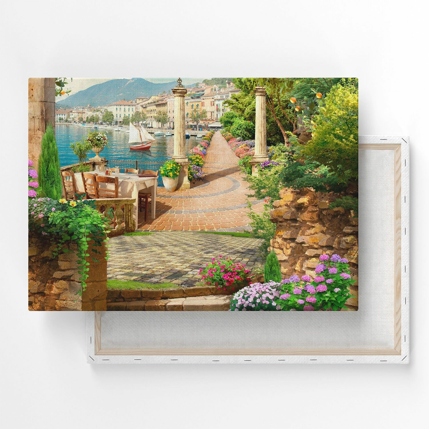 Картина на холсте, репродукция / Побережье Италии / Размер 30 x 40 см
