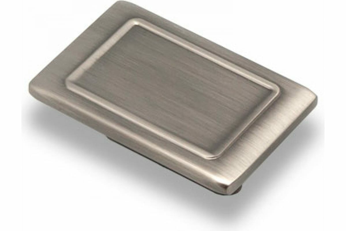 Ручка-кнопка KERRON EL-7100-32, диаметр 32 мм, атласное серебро, мебельная фурнитура