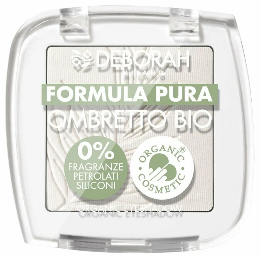 Тени для век Deborah Milano Formula Pura Ombretto Bio, тон 01 Белый, 2,5 гр