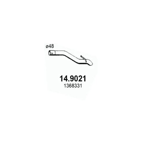 Труба выхлопного газа, ASSO 14.9021 (1 шт.)