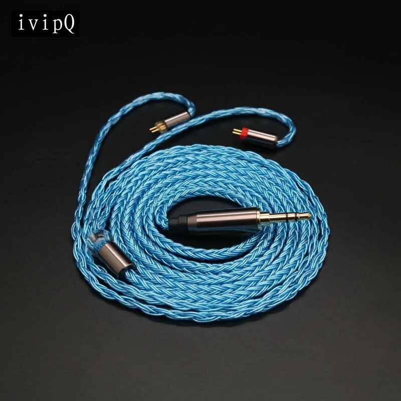 Кабель для наушников ivipQ 16 Core серебристый 4.4mm KZ-QDC