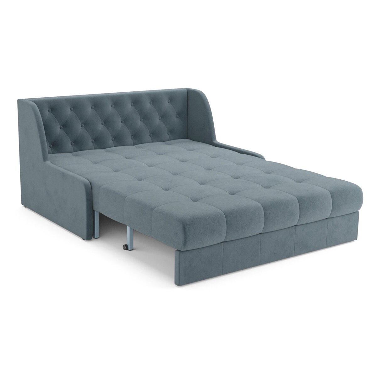 Диван Сток Диванов Мичиган Slate серо-синий 169 см, механизм аккордеон на металлокаркасе