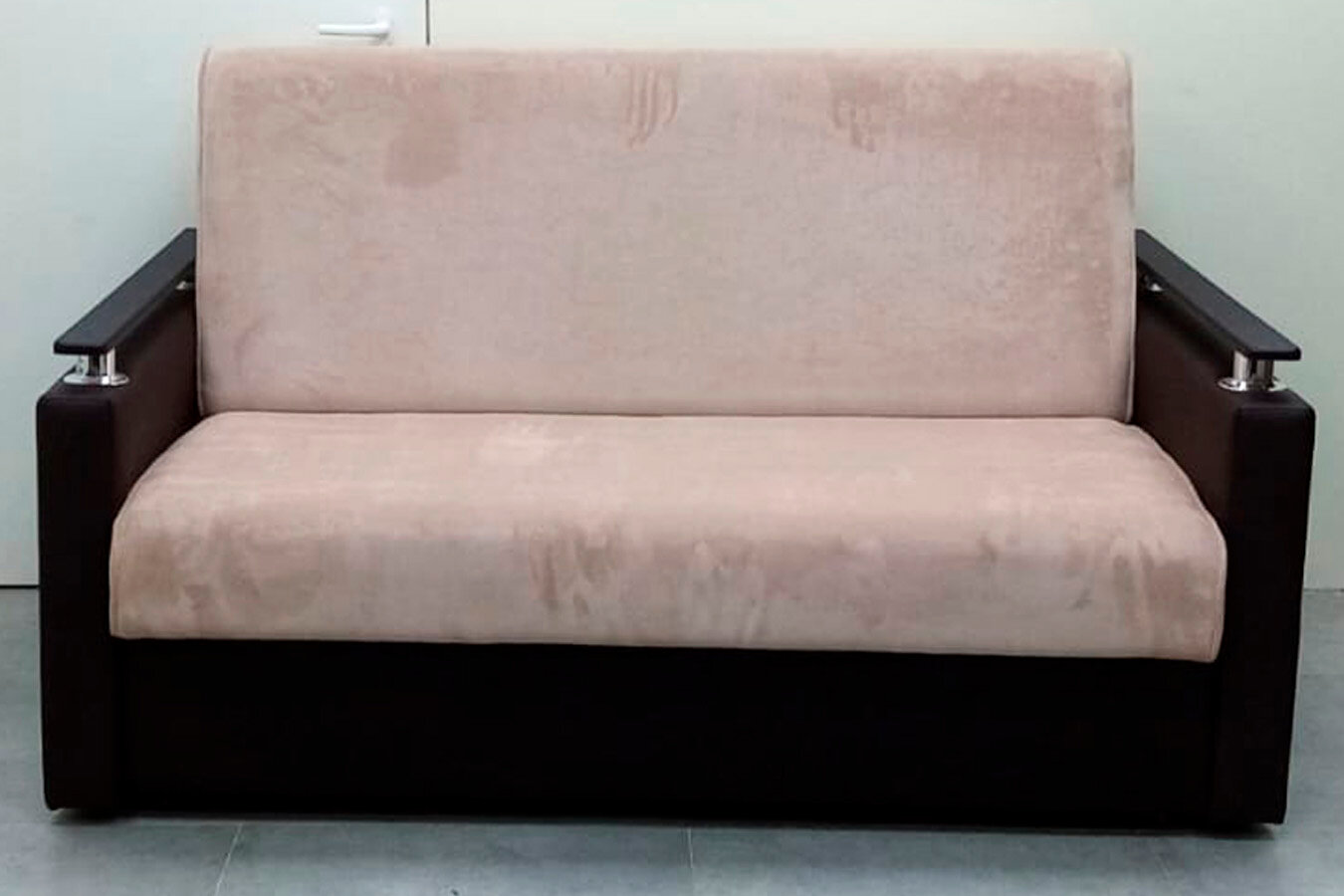 Прямой диван Чарм (Шарк Шарм) Вельвет Люкс 51, аккордеон, 161х103х97 см, с ящиком для белья