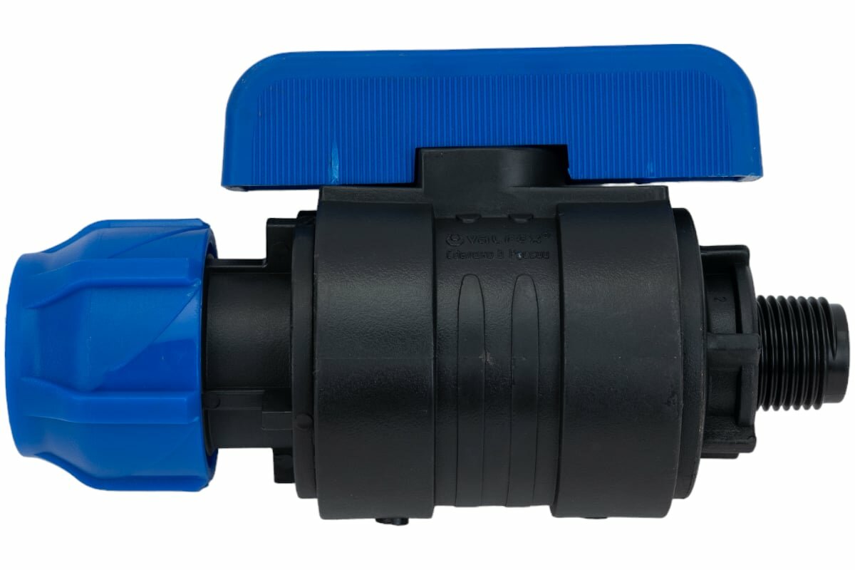 VALFEX шаровой кран ПНД компрессионный цанга наружная резьба разборный 25x1/2