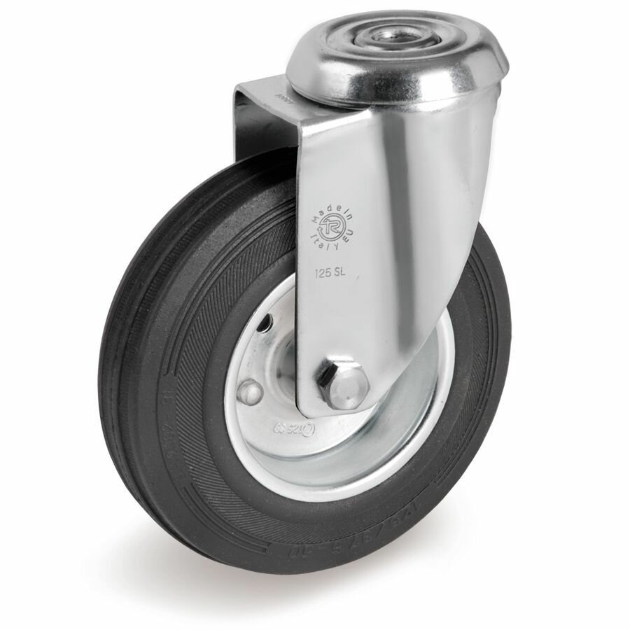 Колесо для тележки поворотное Tellure Rota 536102, d 100мм, г/п 80кг
