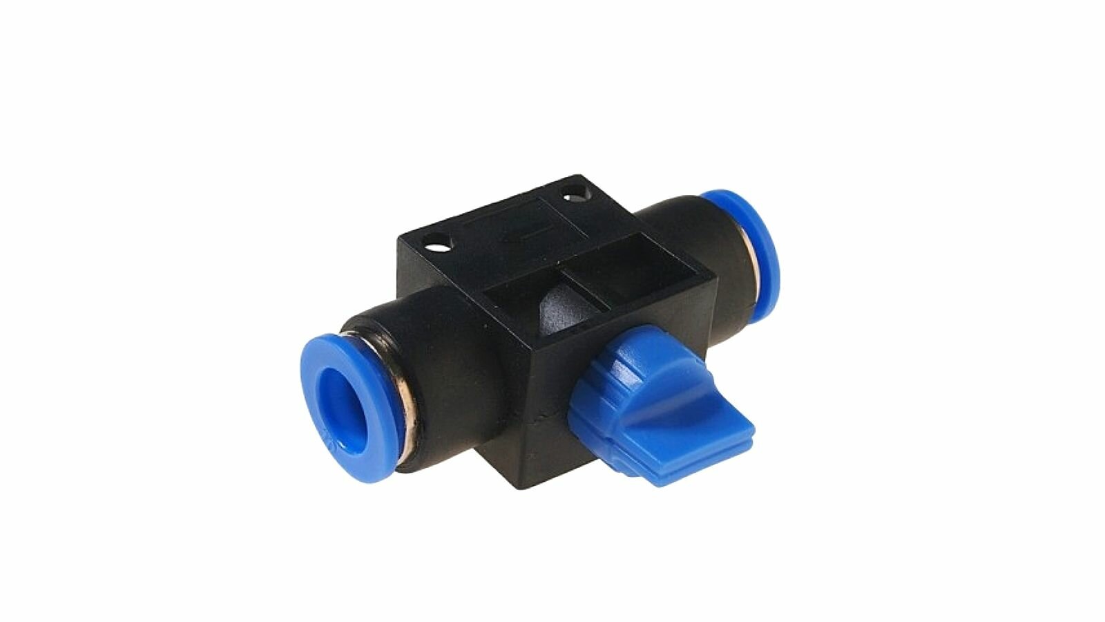 Фитинг для пластиковых трубок ROCK FORCE с краном 10x10мм