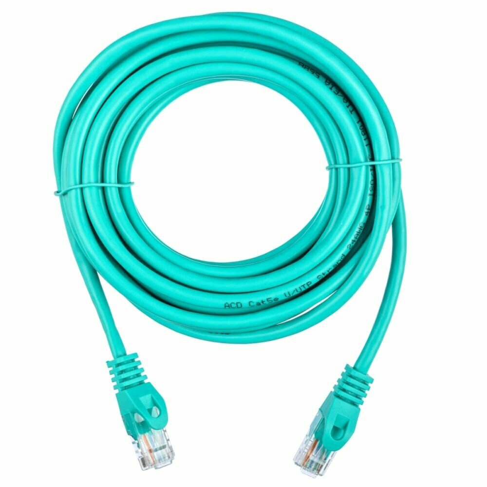 Патч-корд ACD-LPU5E-50G Cat5e UTP 24AWG 4Pair, 7/0.18мм CCA Зеленый, 5.0м, (741616)