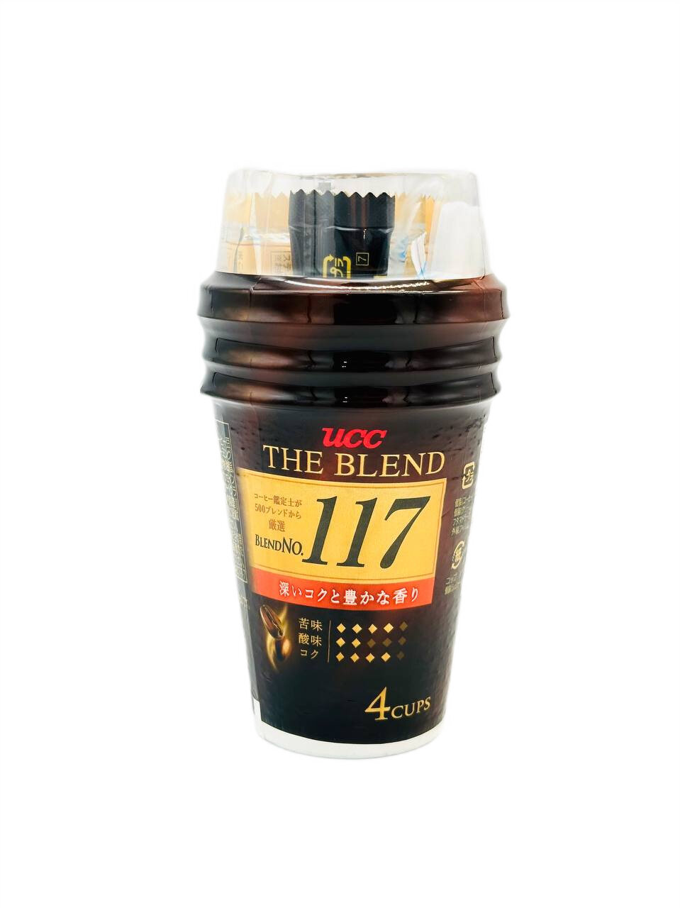 UCC THE BLEND набор Кофе Коллекция 117, сухое молоко, сахар, стакан, 4 порции в стиках