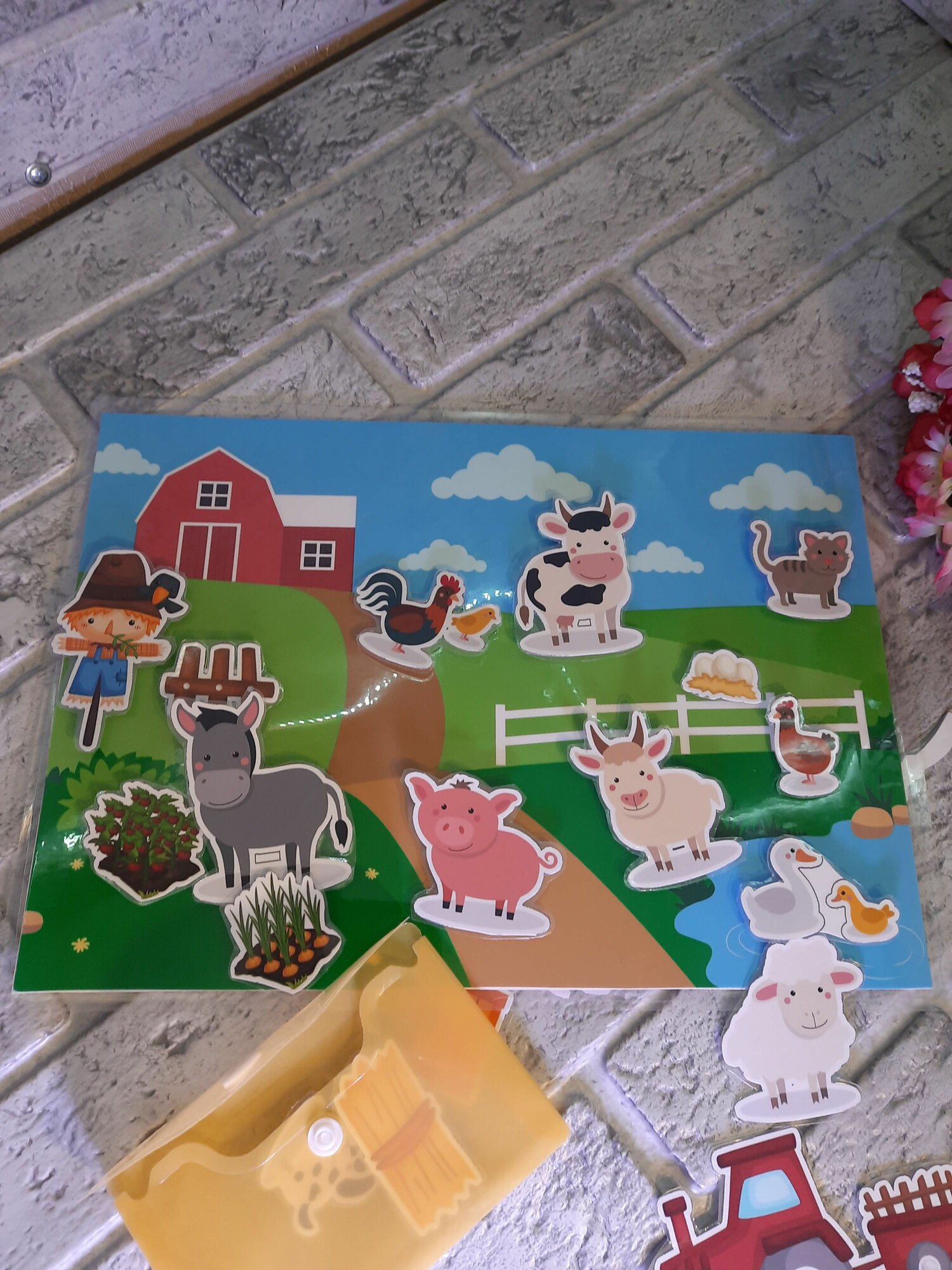 Игра развивающая, на липучках" Ферма", на память, логику, мышление