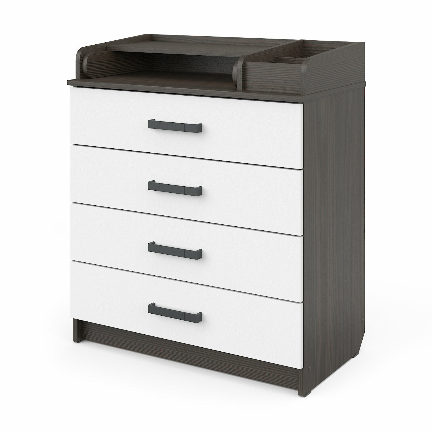 Комод Сириус-2 "Marvin" 4 ящика, бодега темный-белый