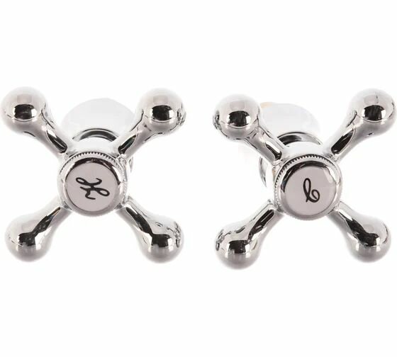 Кран-букса LEDEME 1/2, угол поворота 90 , с маховиком крест, в блистере, 2 шт LH08-2 114086