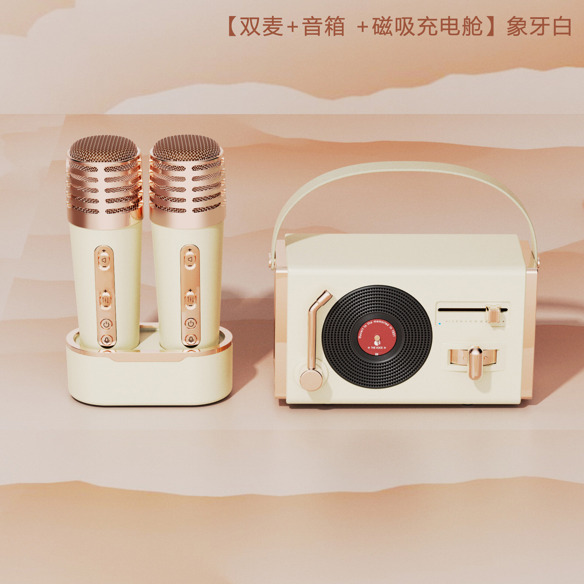 Винтажный домашний микрофон для караоке, маленький динамик, уличный домашний сабвуфер, беспроводная Bluetooth-колонка