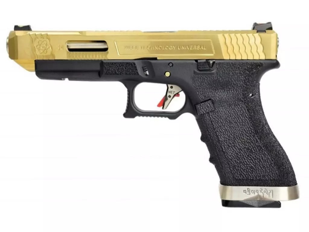 Пистолет пневм. WE GLOCK-34 G-Force металл, Titanium Version