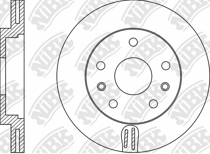 Передний тормозной диск RENAULT DUSTER HS, FLUENCE, ARKANA, MEGANE III, NISSAN TERRANO, рено Дастер Фдюенс Аркана Меган 3, ниссан Террано NiBK RN43007