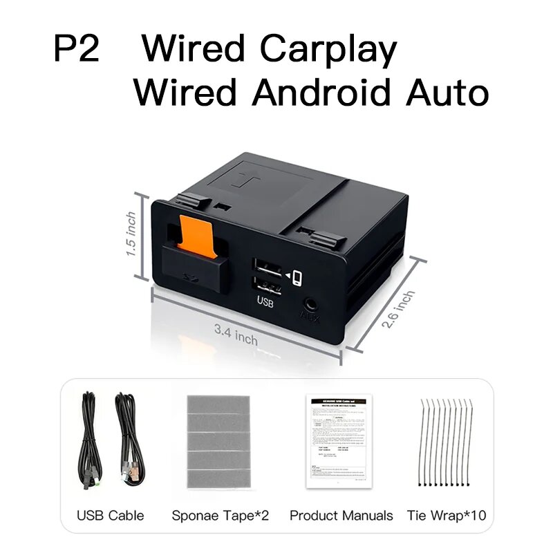 Новый обновленный USB-адаптер Apple CarPlay Android Auto OEM для Mazda 3 6 2 CX5 CX3 CX8 CX9 Miata MX5 TK78669U0C Модернизированный комплект
