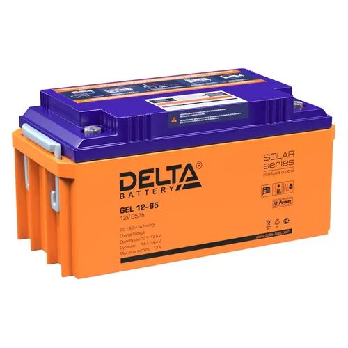 Аккумуляторная батарея Delta GEL 12-65 для ИБП 12В, 65Ач