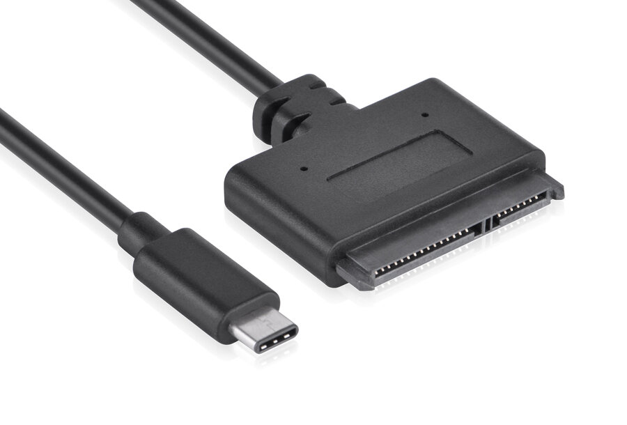 Переходник USB Type C на SATA 2.5 GCR для SATA HDD жестких дисков CD-ROM черный конвертер переходник SATA