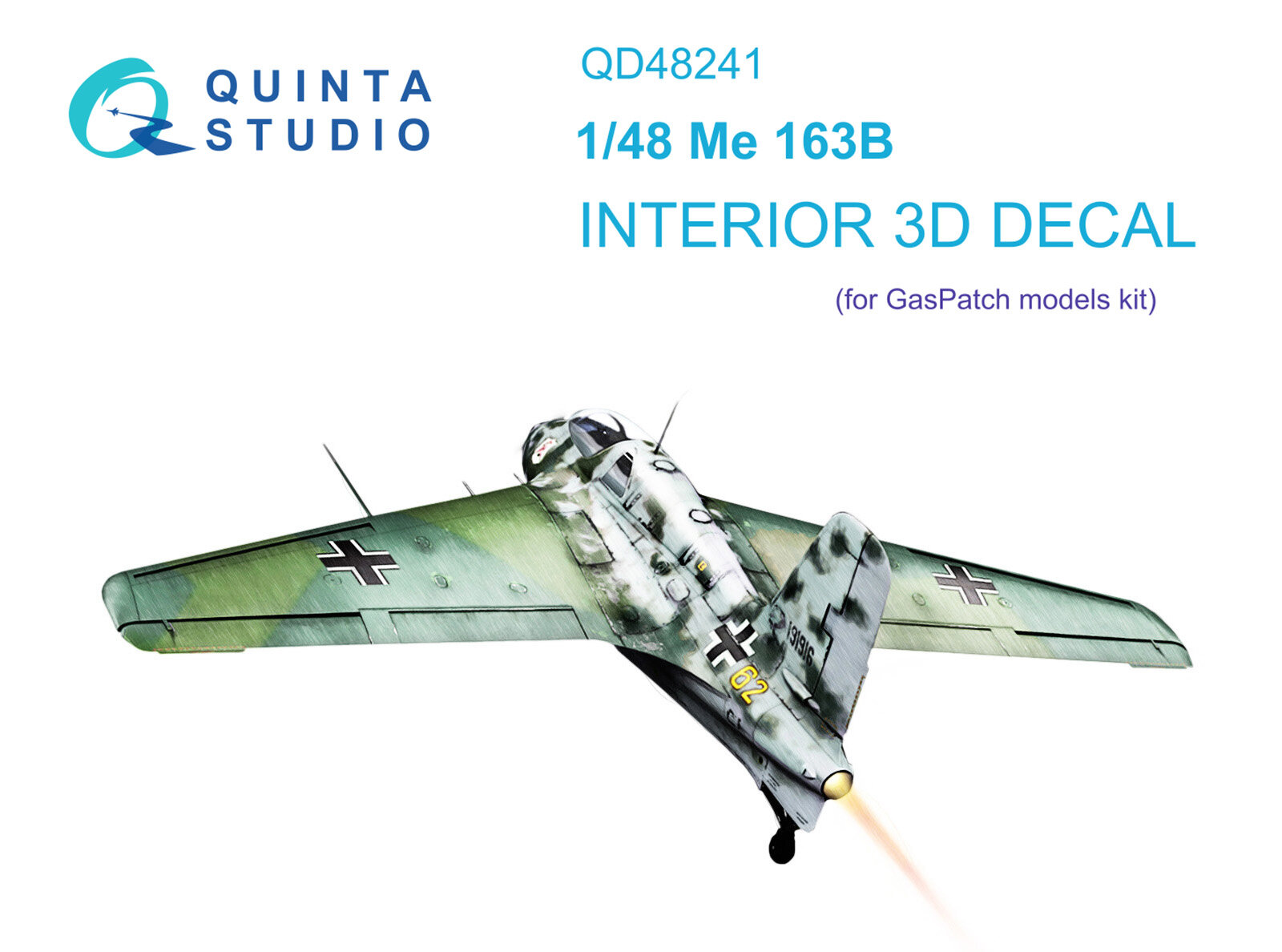 QD48241 3D Декаль интерьера кабины Me 163B (GasPatch models)