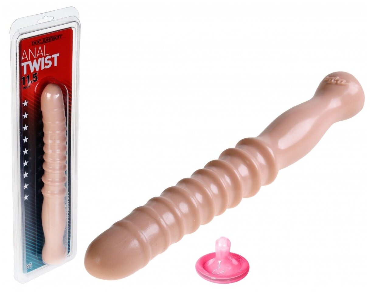 Doc Johnson Анальный стимулятор Anal Twist 0248-00-CD, D: 3.2 см, длина: 29 см, телесный