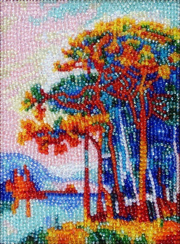 Набор для вышивания Хрустальные грани #С-9 Антибы, Вышивка бисером, 21 х 28.5 см