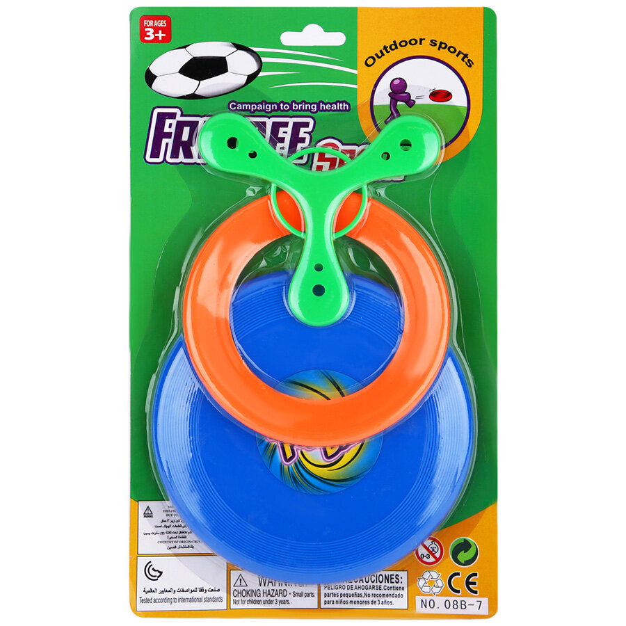 Набор летающих дисков (2 диска + бумеранг) на карт. арт. ITL08B-7