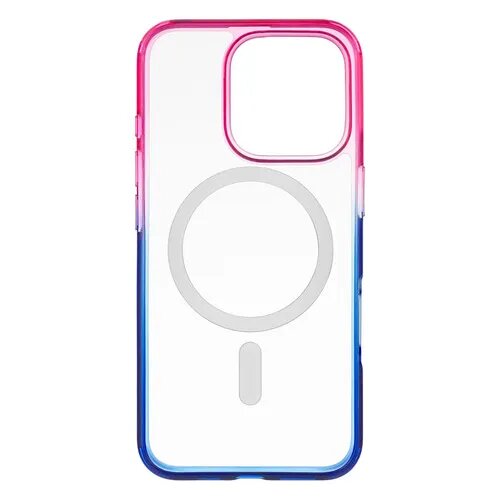 Чехол (клип-кейс) UBEAR Fusion, для Apple iPhone 16 Pro, противоударный, розово-голубой [cs446bp63pfs-i24m]
