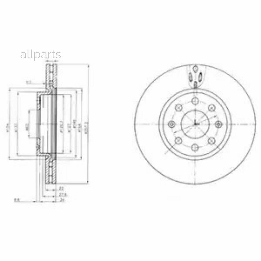 DELPHI BG4004 BG4004 диск тормозной передний!\ Fiat Grande Punto 1.2/1.4/1.3D 05>